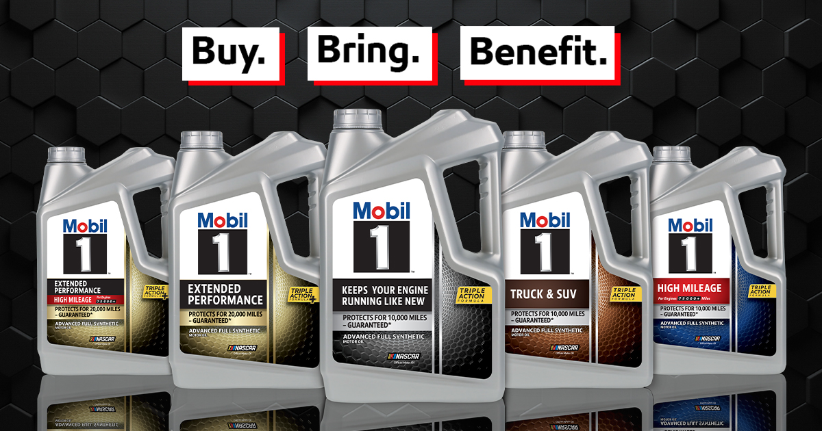 Mobil 1™. Buy. Bring. Benefit.